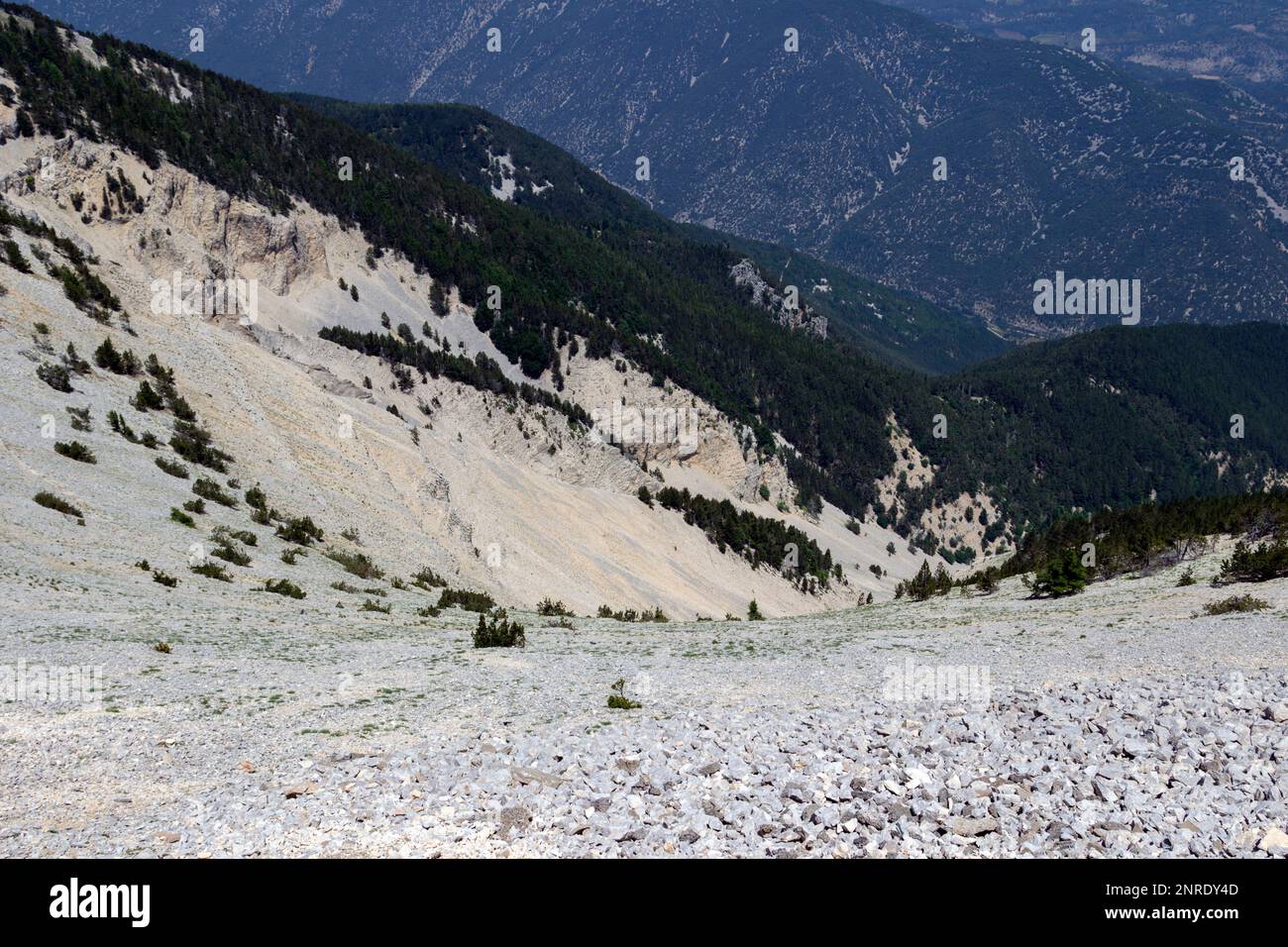Landscape of Mont Ventoux (1,910 meters) nicknamed the Giant of ...