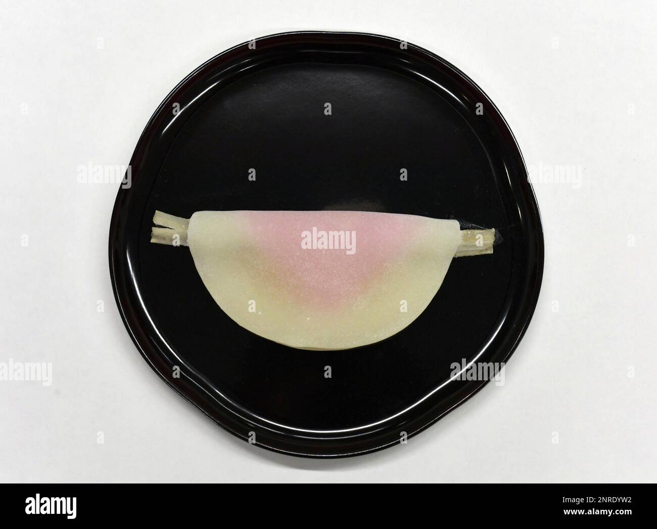 A picture taken on Jan. 9, 2019 in Kyoto shows Hanabira-mochi, means ...