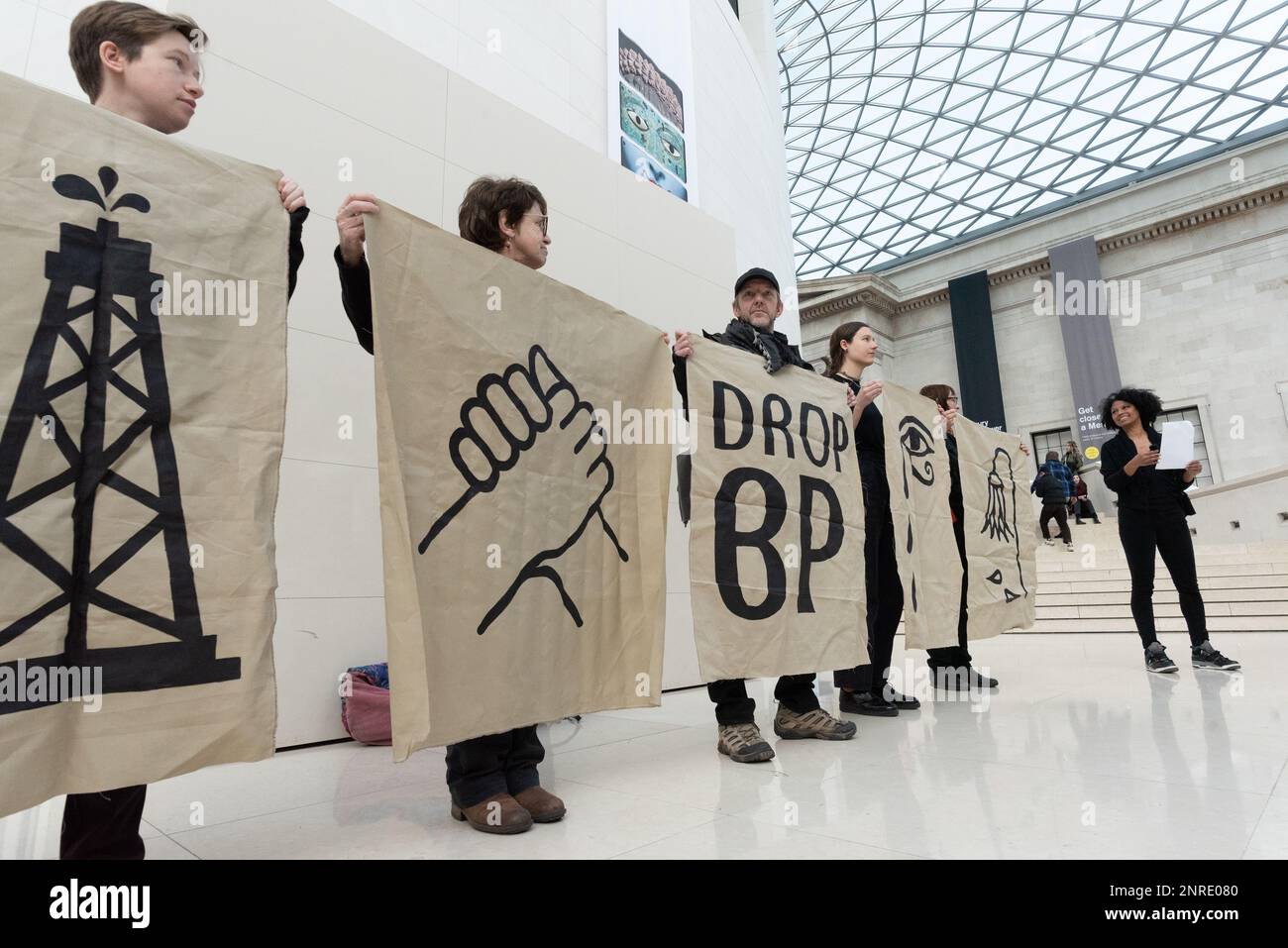 British Museum, London, UK. 25 February, 2023. Climate activists from ...