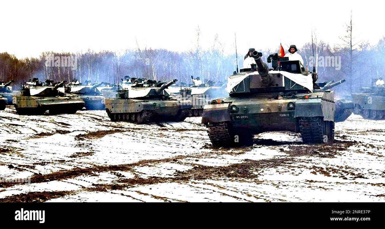 Japan Ground Self Defense Forces conducts its first battle tanks ...