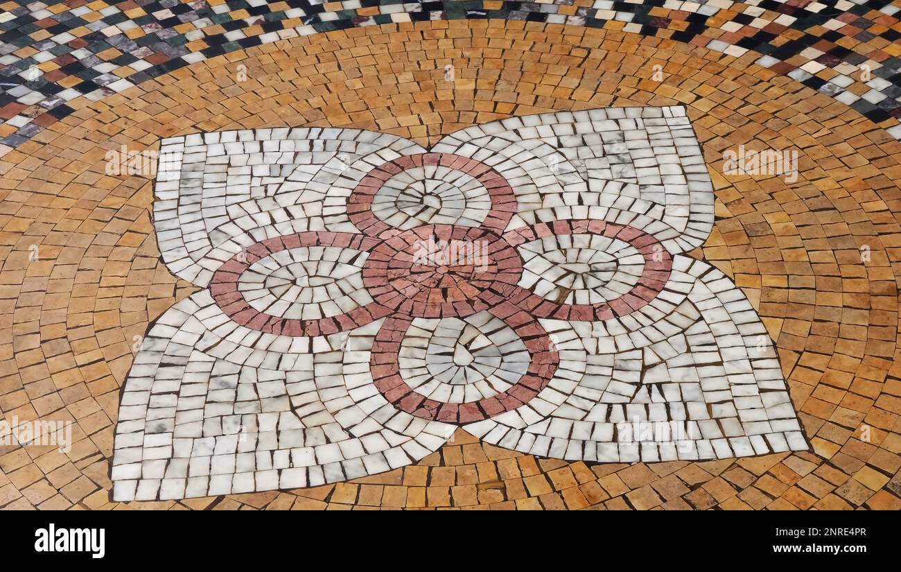 Beautiful mosaic from tiles on a table Stock Photo - Alamy