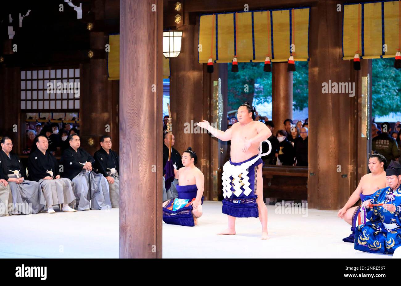 Hakuho (C), yokozuna, the highest rank of the Japan Grand Sumo ...