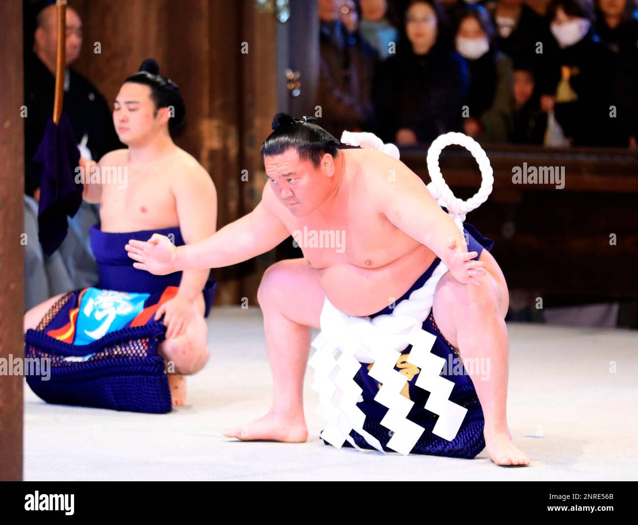 Hakuho (R), yokozuna, the highest rank of the Japan Grand Sumo ...
