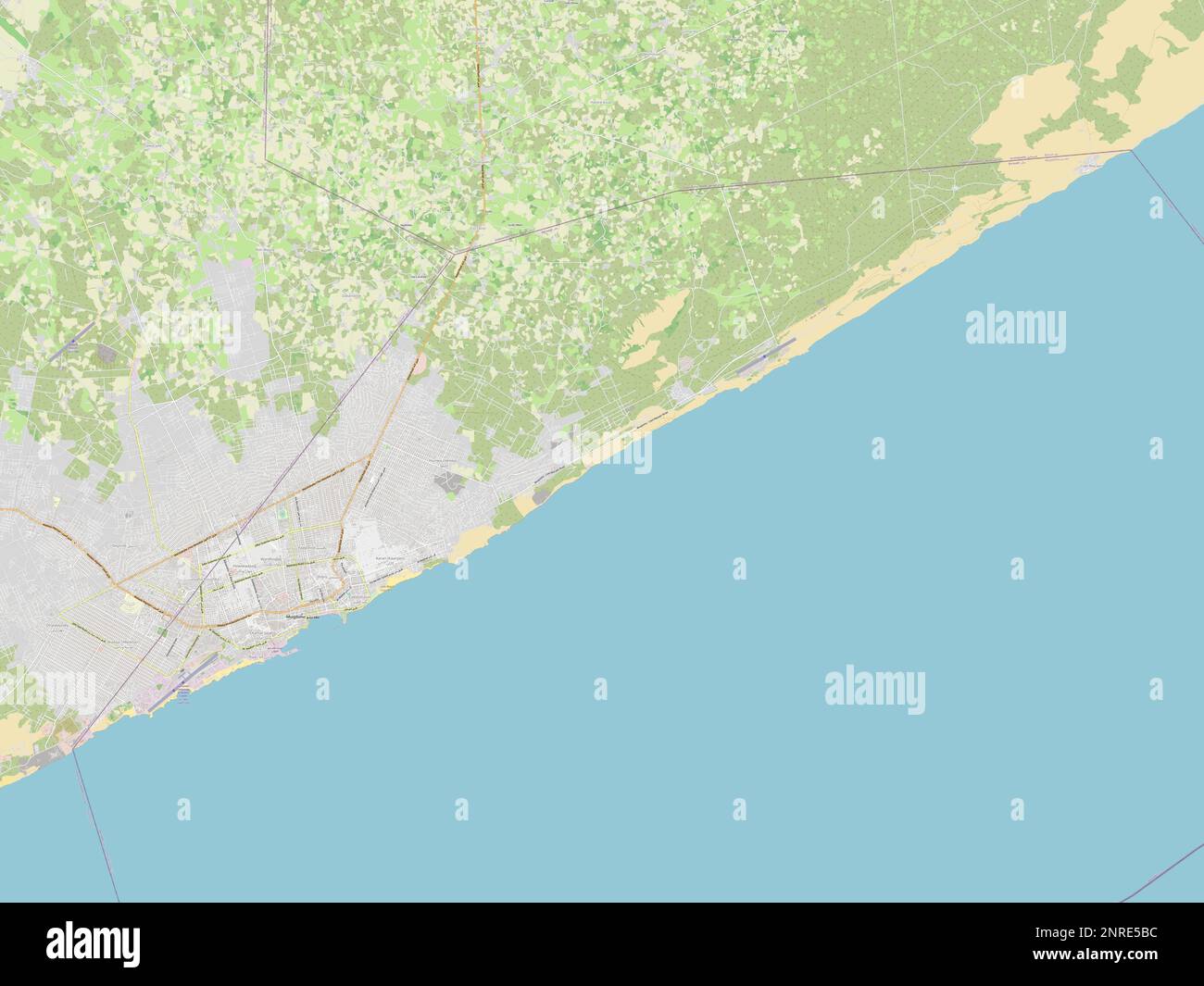 Banaadir, region of Somalia Mainland. Open Street Map Stock Photo - Alamy