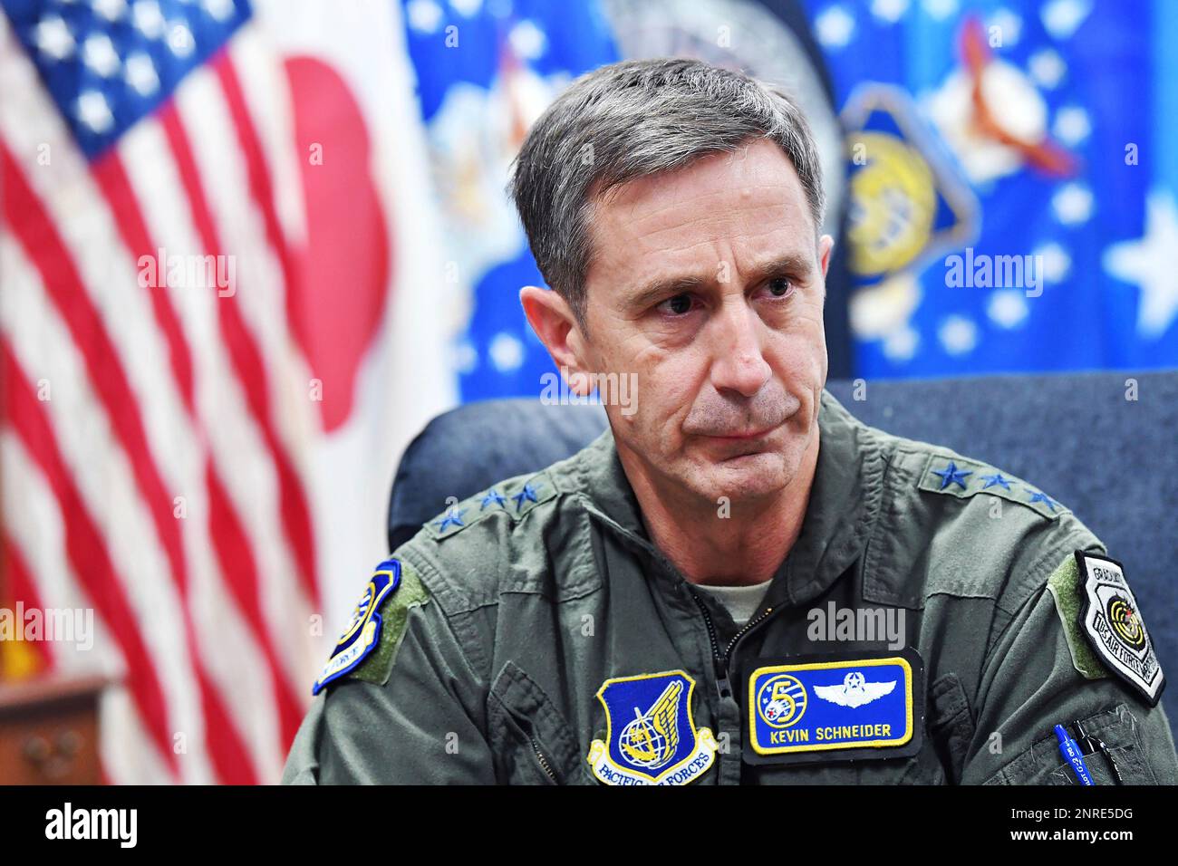 United States Forces Japan (USFJ) Commander KEVIN SCHNEIDER speaks ...