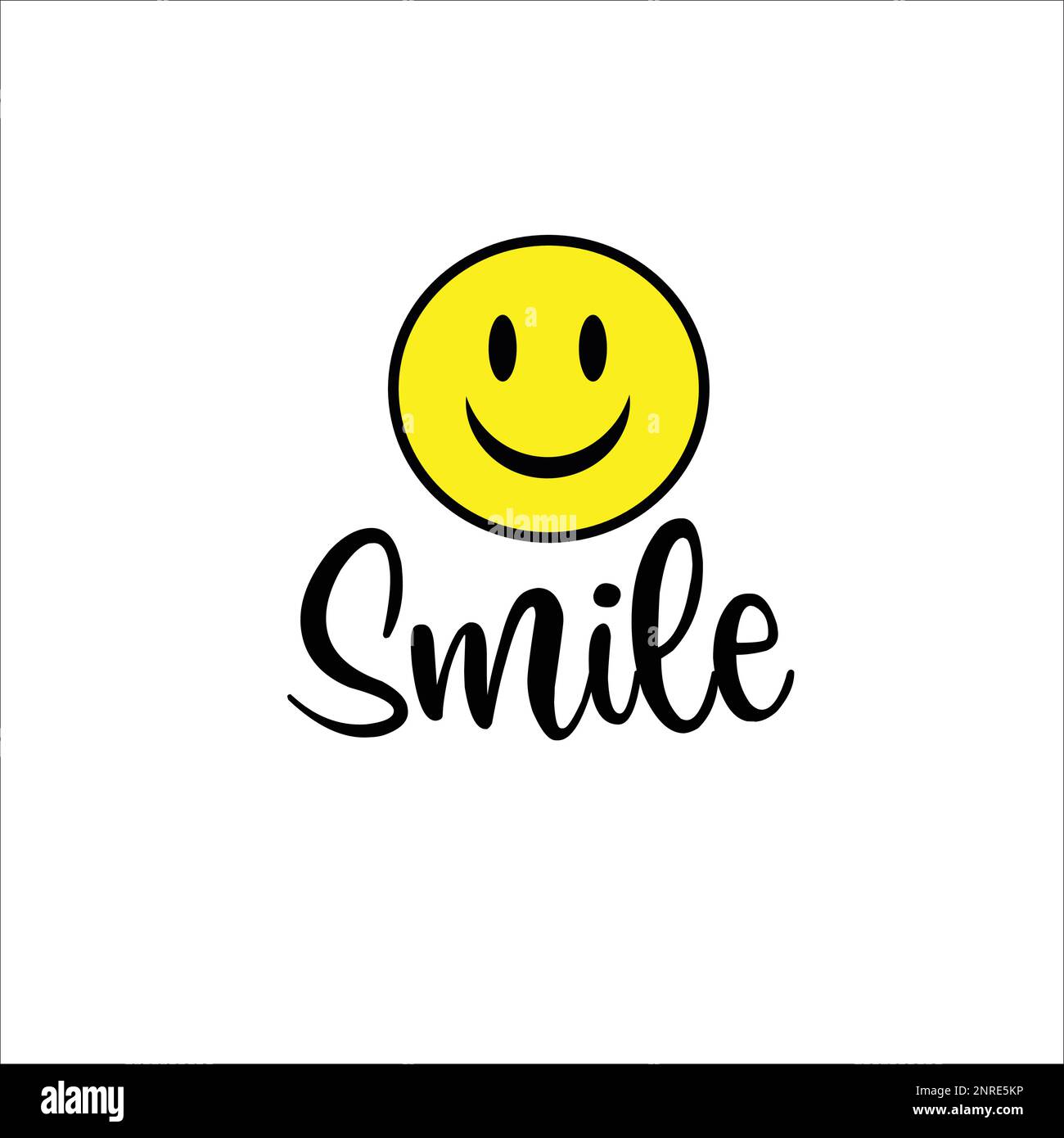 Smile. Inspirational quote phrase. Modern calligraphy lettering for web ...