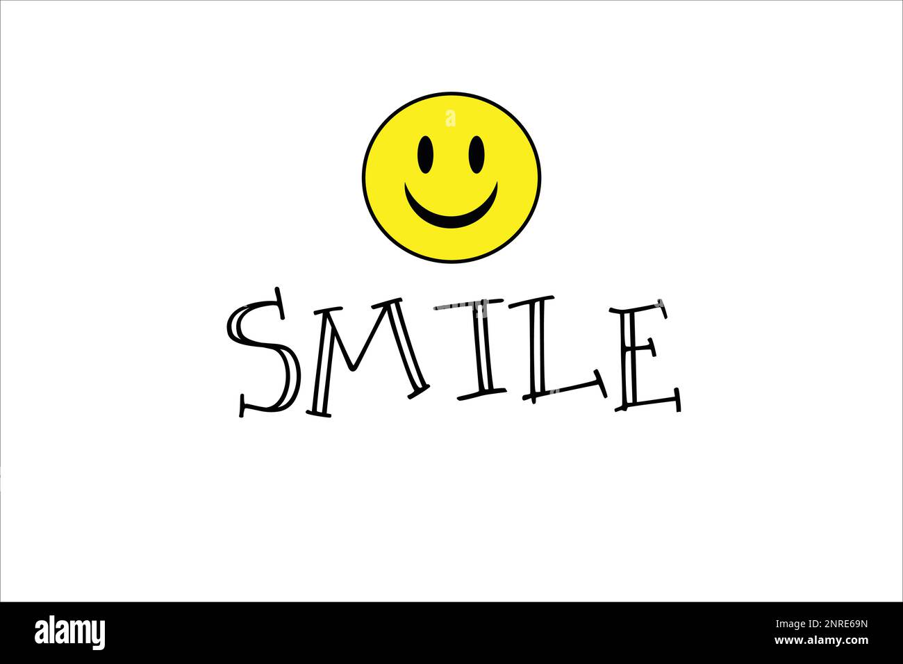 Smile. Inspirational quote phrase. Modern calligraphy lettering for web ...
