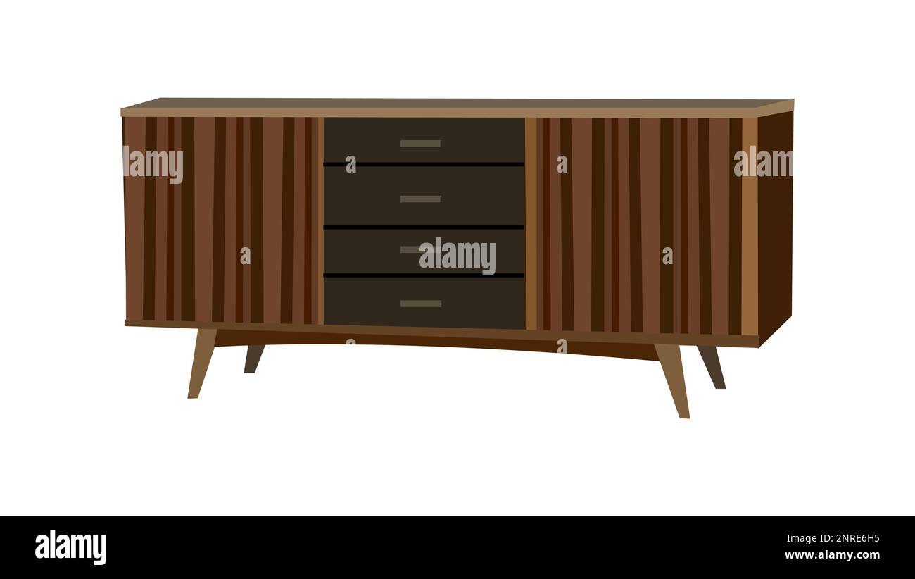 Vintage chest drawers Stock Vector Images - Alamy