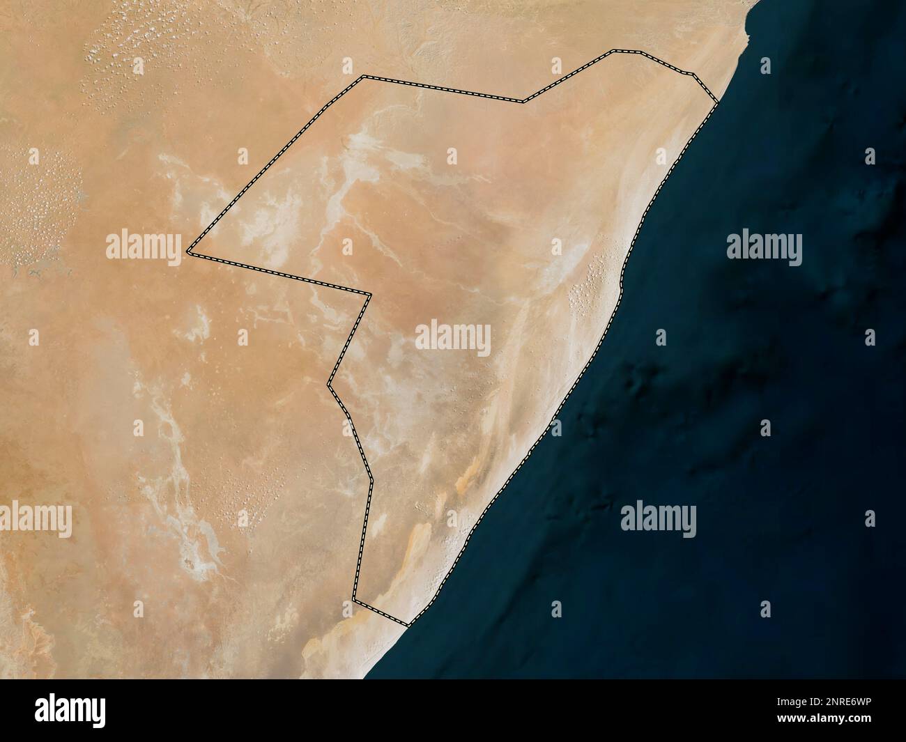 Mudug, region of Somalia Mainland. Low resolution satellite map Stock Photo - Alamy