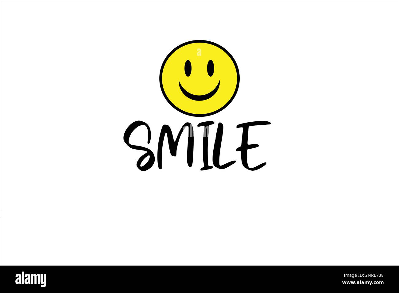 Smile. Inspirational quote phrase. Modern calligraphy lettering for web ...