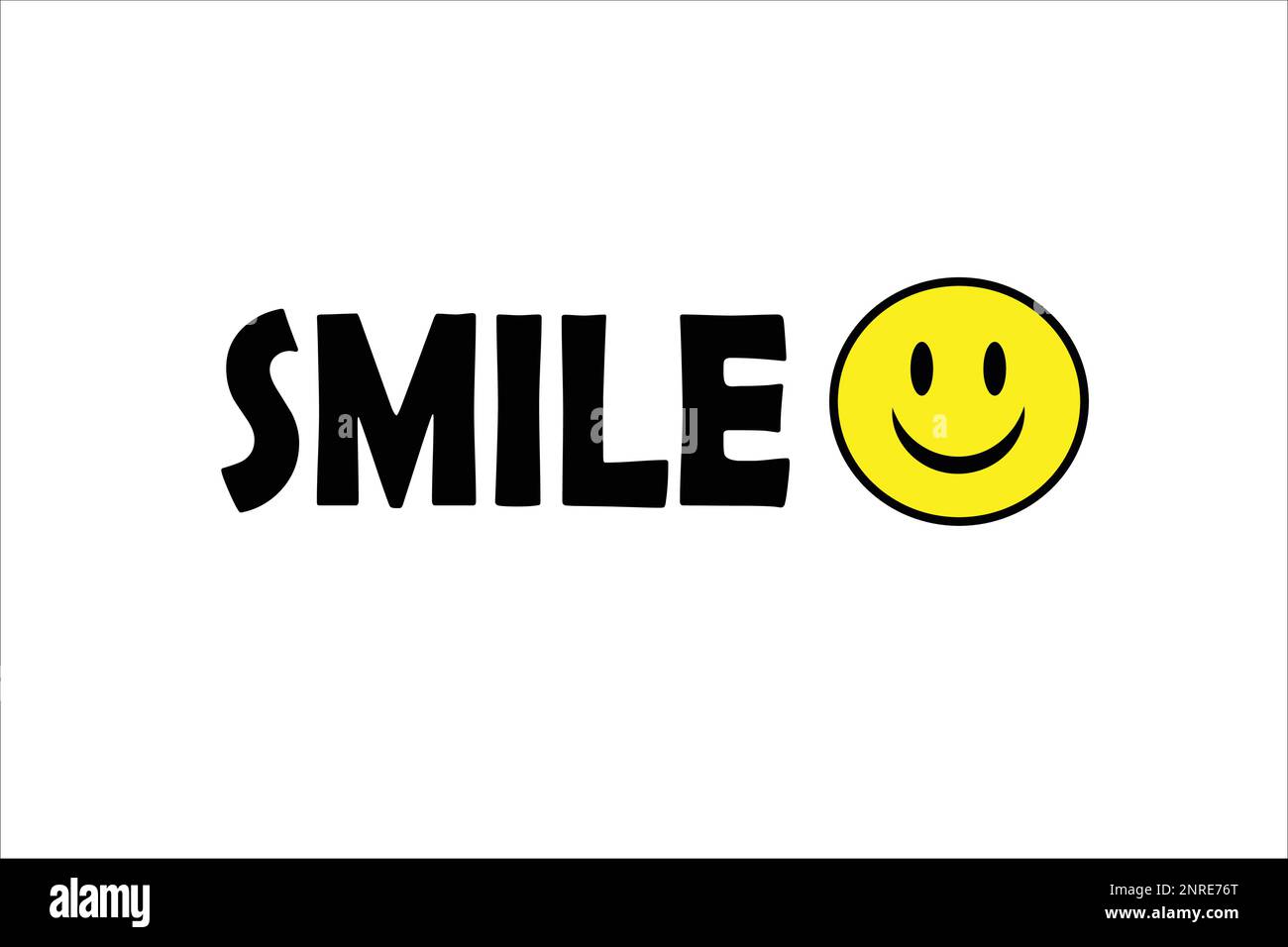 Smile. Inspirational quote phrase. Modern calligraphy lettering for web ...