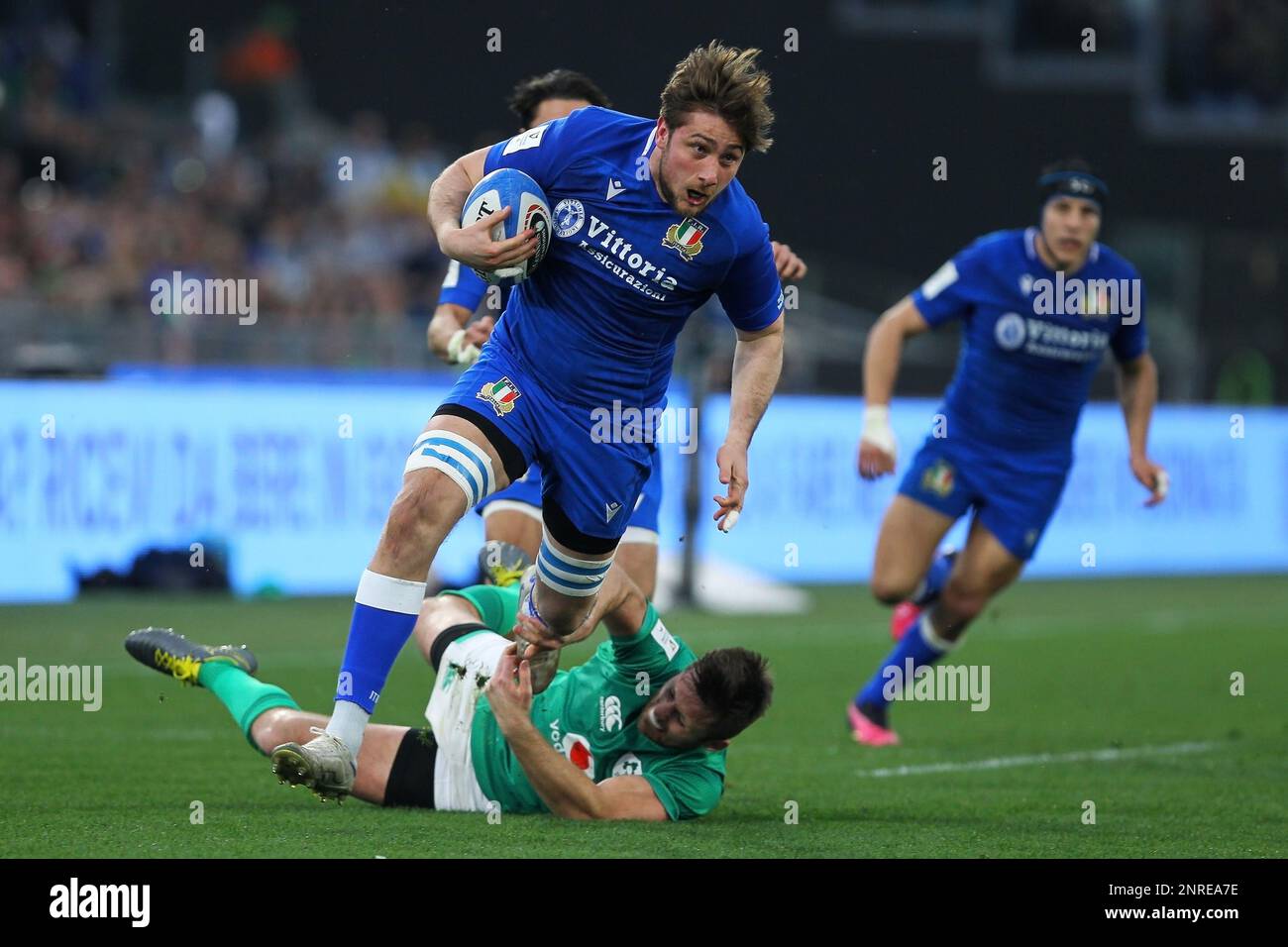Giovanni Pettinelli of Italy in action during the Six Nations 2023 ...