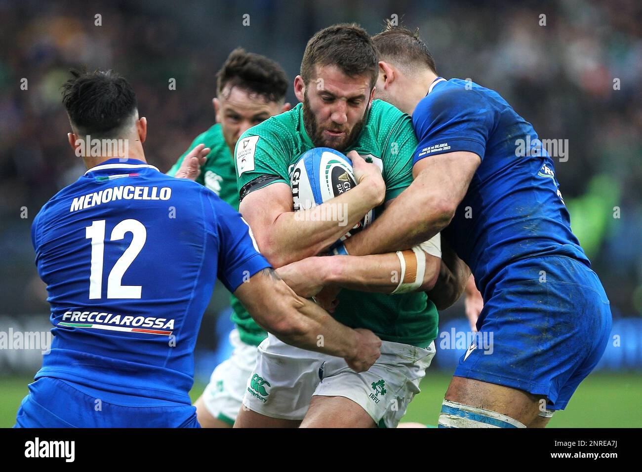 Stuart Mccloskey of Ireland in action during the Six Nations 2023 rugby ...