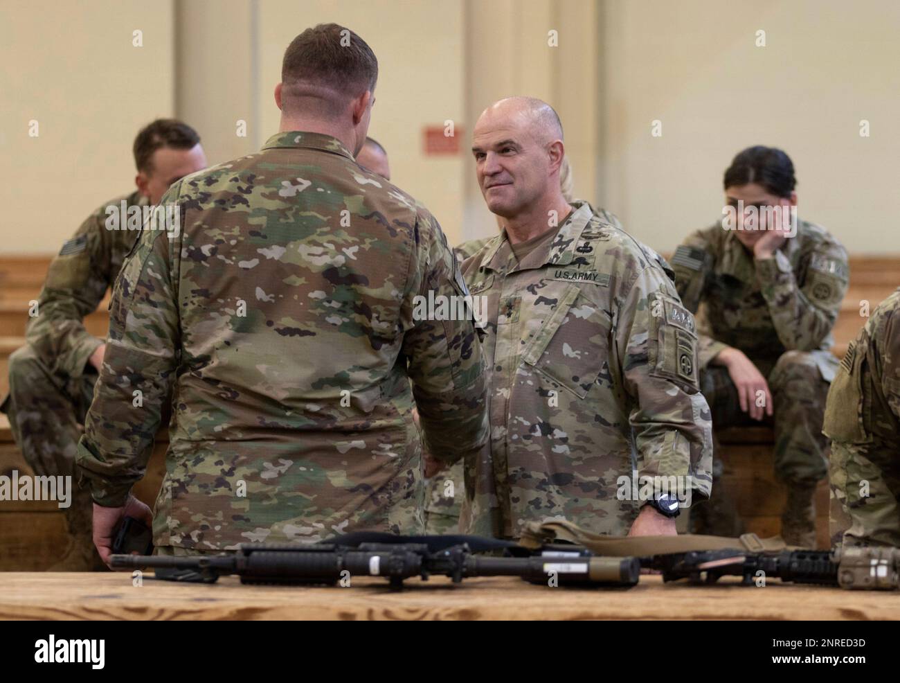 This photo provided by the U.S. Army, Maj. Gen. James Mingus, the 82nd ...