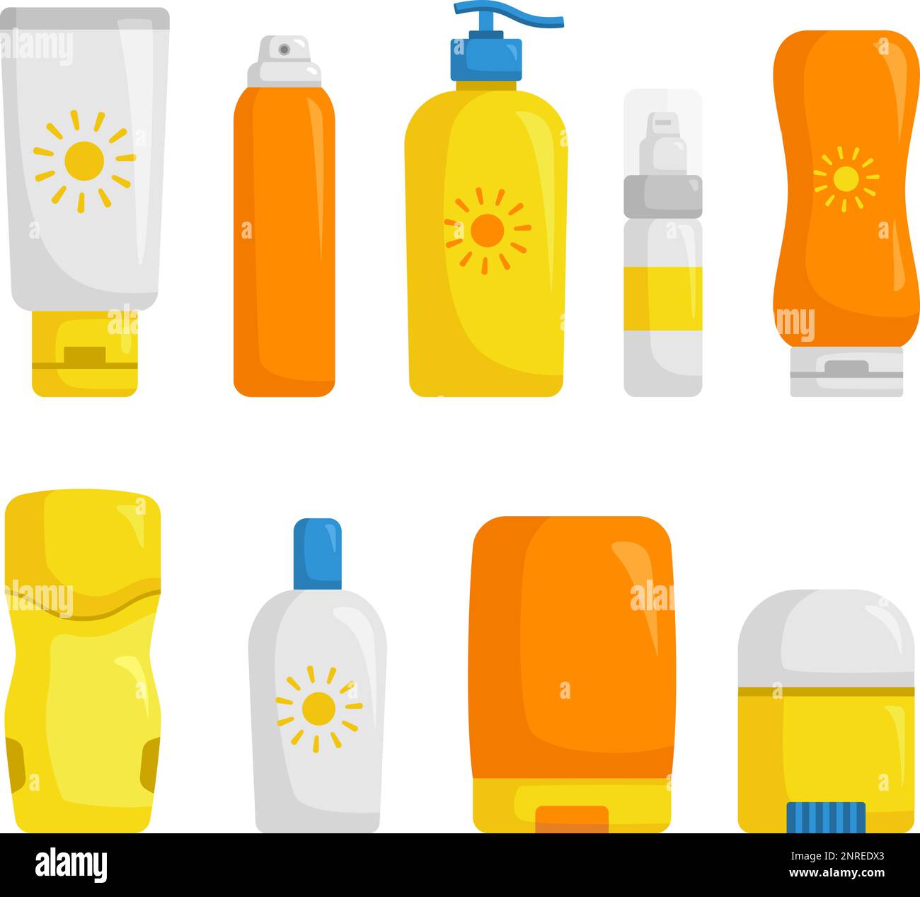 Suncream and face Stock Vector Images - Alamy