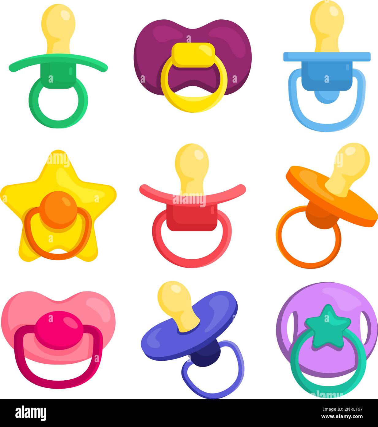 pacifier set cartoon vector illustration Stock Vector Image & Art - Alamy