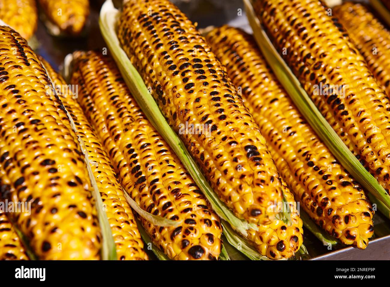 Traditional street food in Turkey. Roosted corn. Tasty cuisine Stock ...