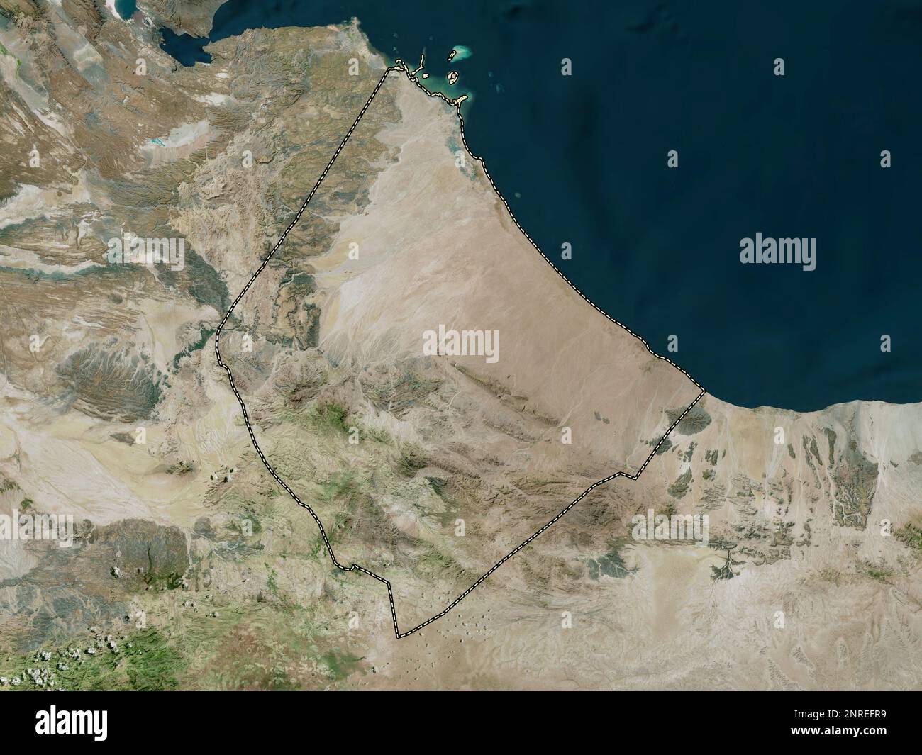 Awdal, region of Somaliland. High resolution satellite map Stock Photo ...