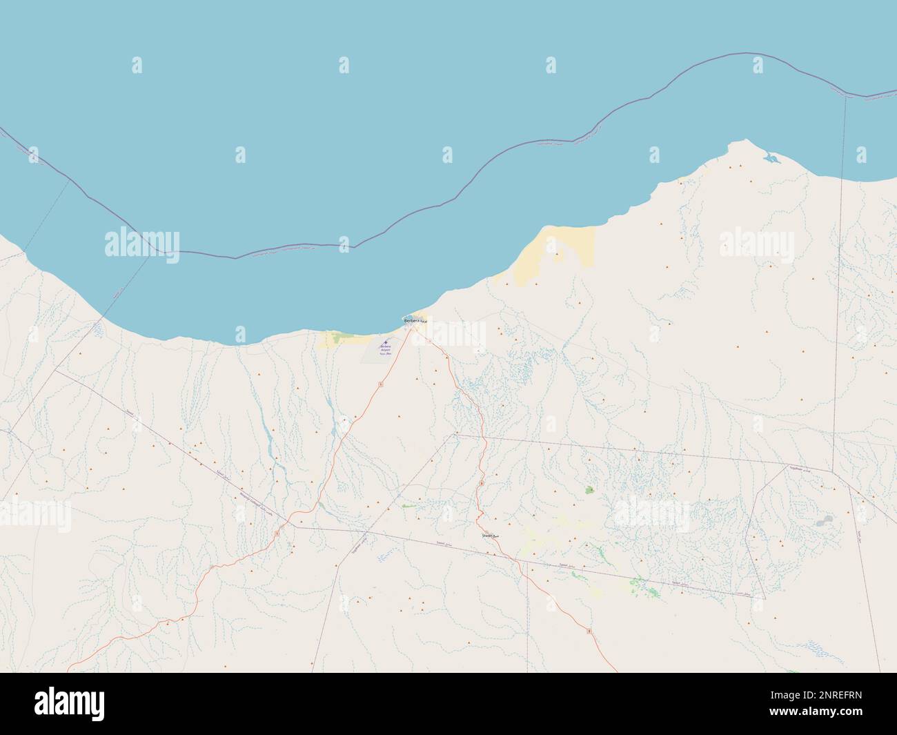 Sahil, region of Somaliland. Open Street Map Stock Photo - Alamy