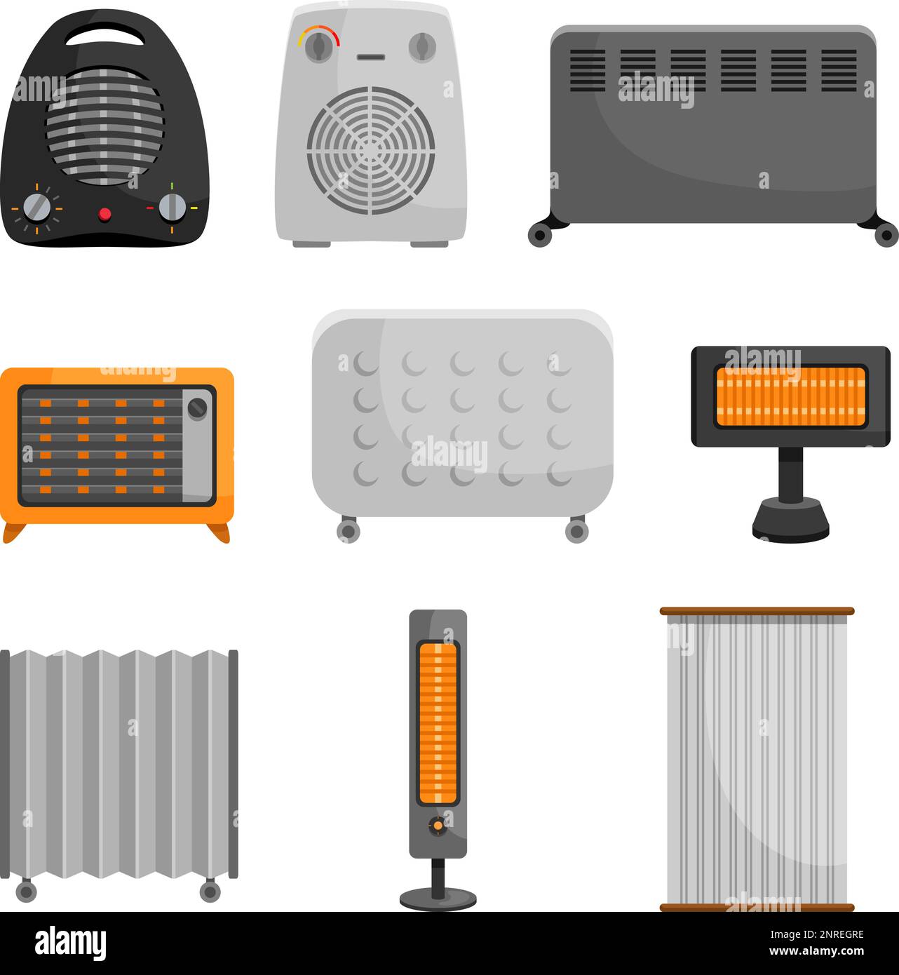 heater set cartoon vector illustration Stock Vector Image & Art - Alamy