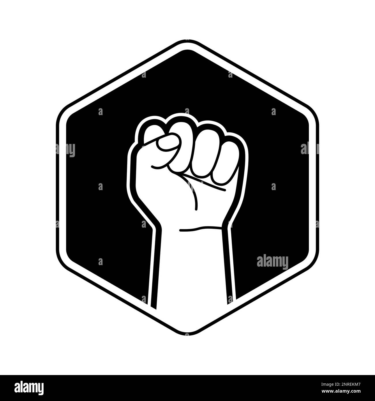 Fist icon. Protest concept. Empowerment icon. Fist clenched symbol ...