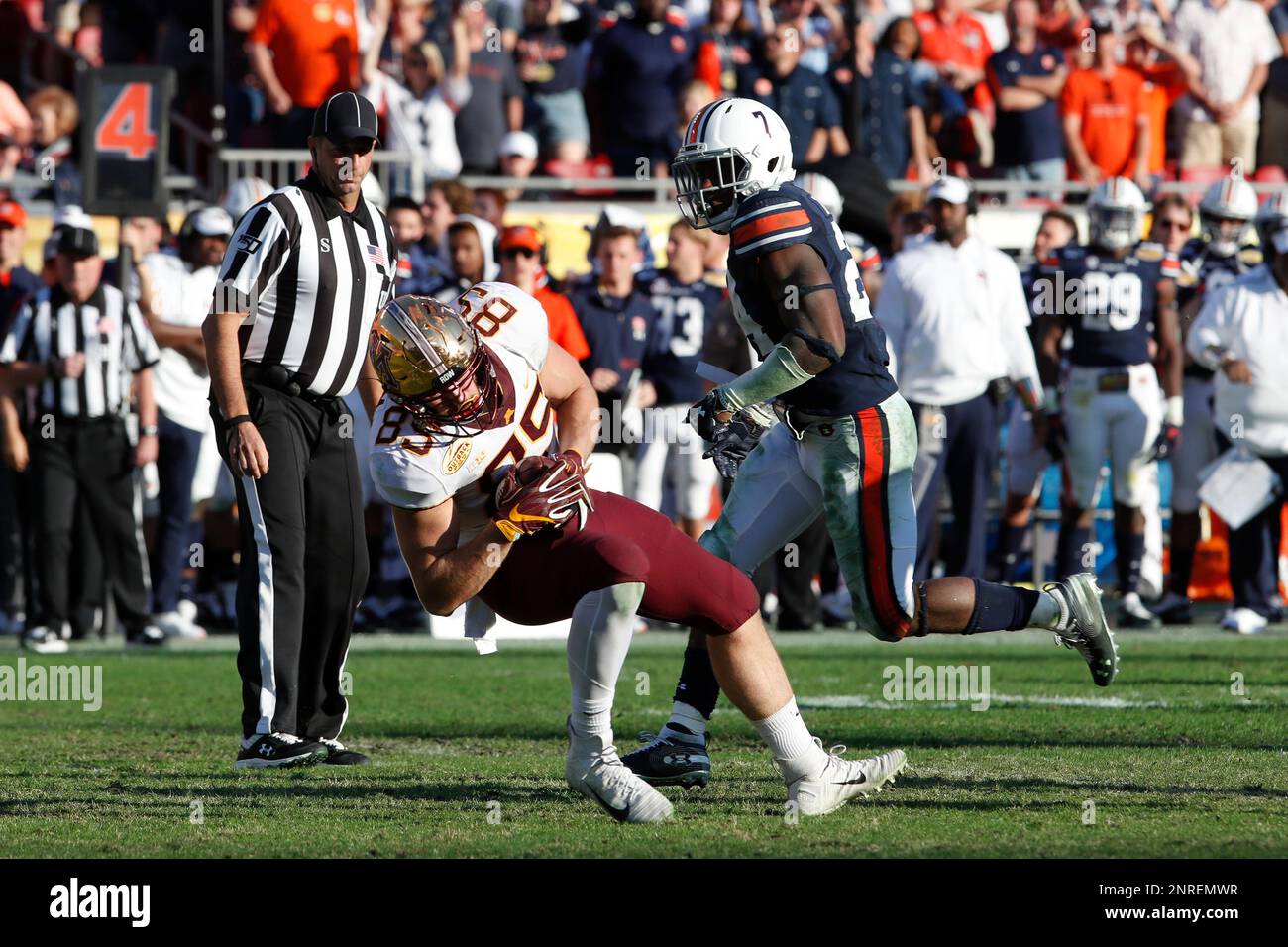 TAMPA, FL - JANUARY 01: Minnesota Golden Gophers tight end Bryce Witham ...