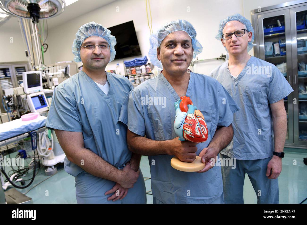 In this Dec. 12, 2019 photo, from left, Dr. Tariq Ahmad, heart failure ...