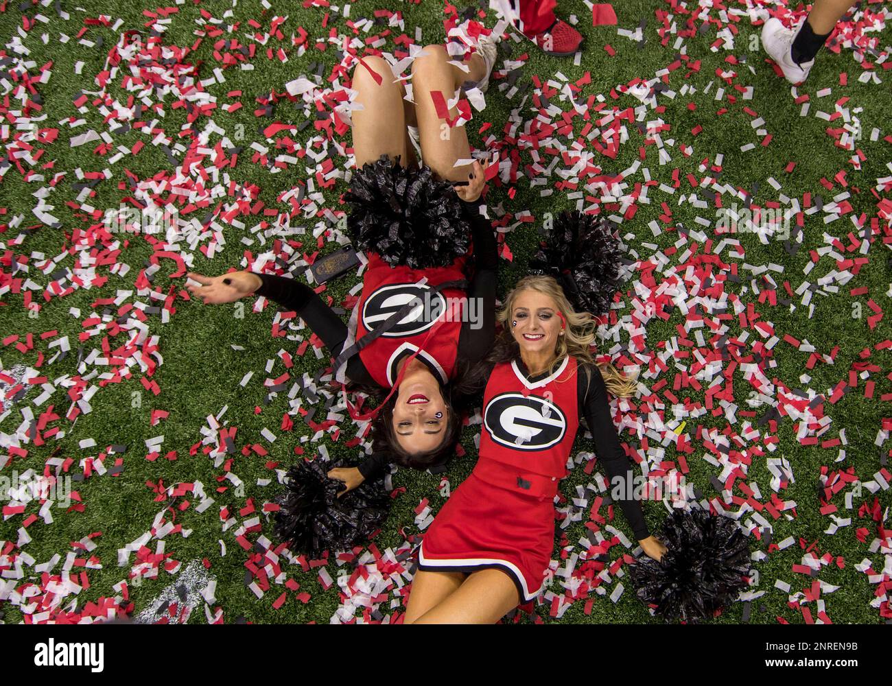 January 02, 2020: Georgia cheerleaders celebrate win after NCAA ...