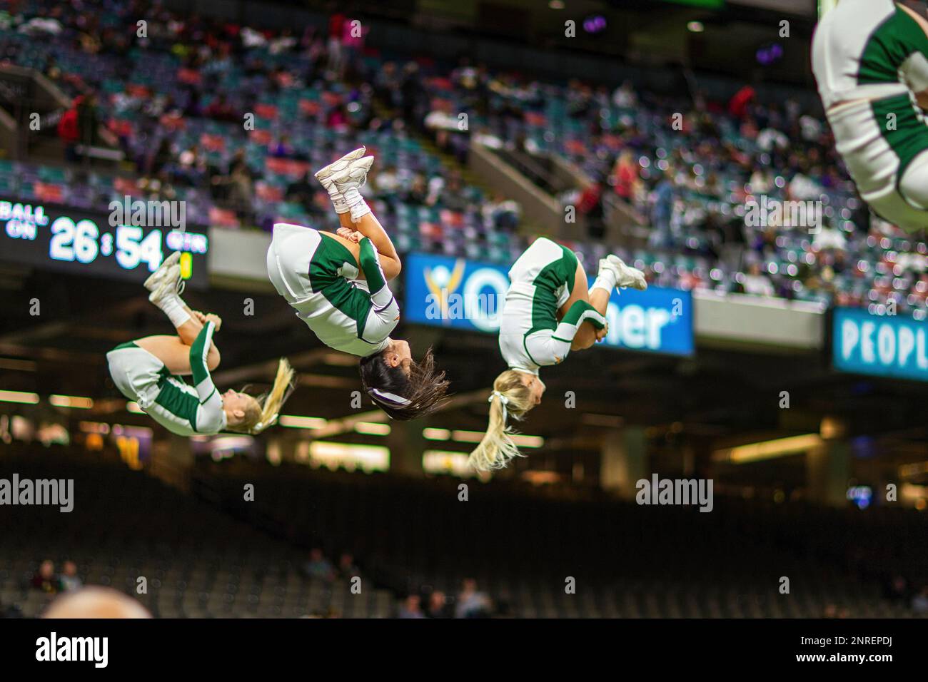 NEW ORLEANS, LA - DECEMBER 21: The UAB Blazers cheerleaders entertain ...