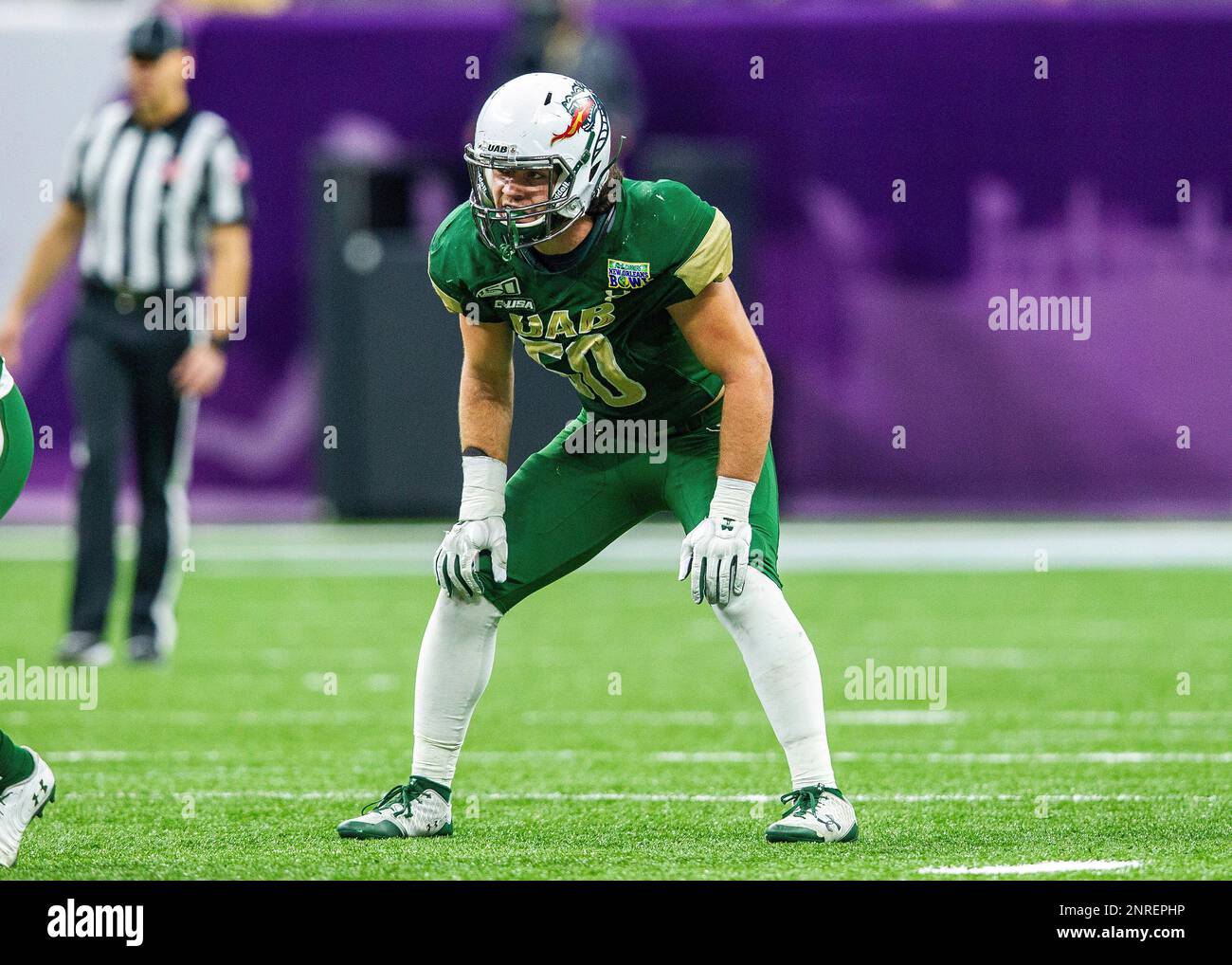 NEW ORLEANS, LA - DECEMBER 21: UAB Blazers linebacker Noah Wilder (50 ...