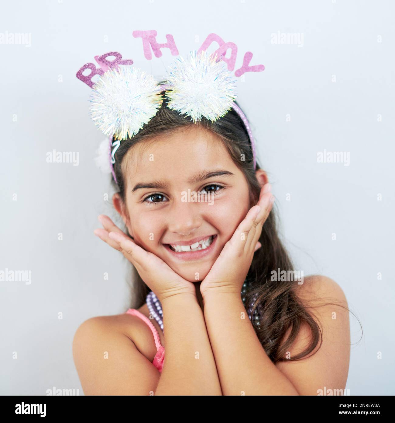 Yay Its my birthday. an adorable little girl celebrating her birthday ...