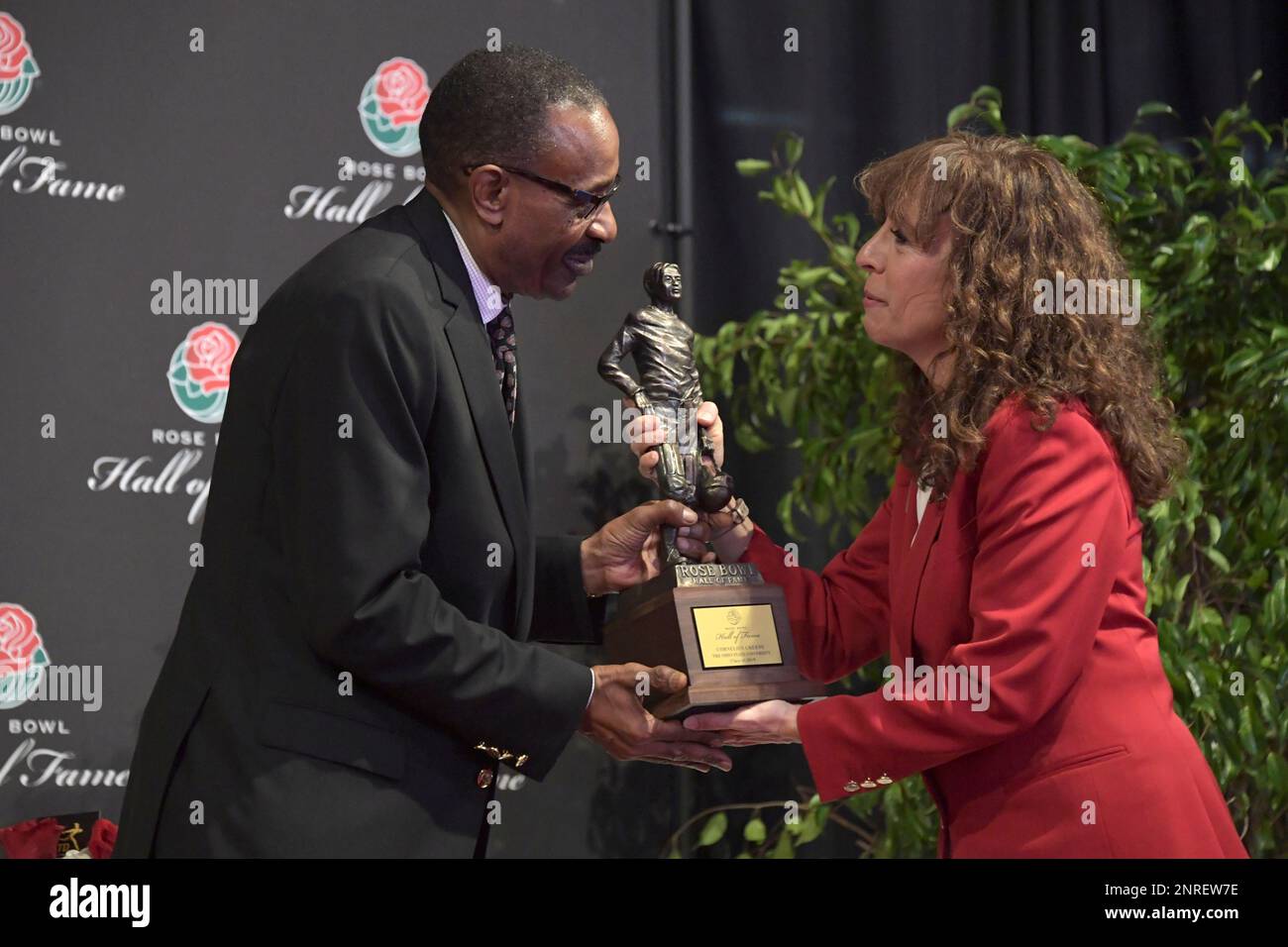 Ohio State Buckeyes former quarterback Cornelius Greene is presented ...