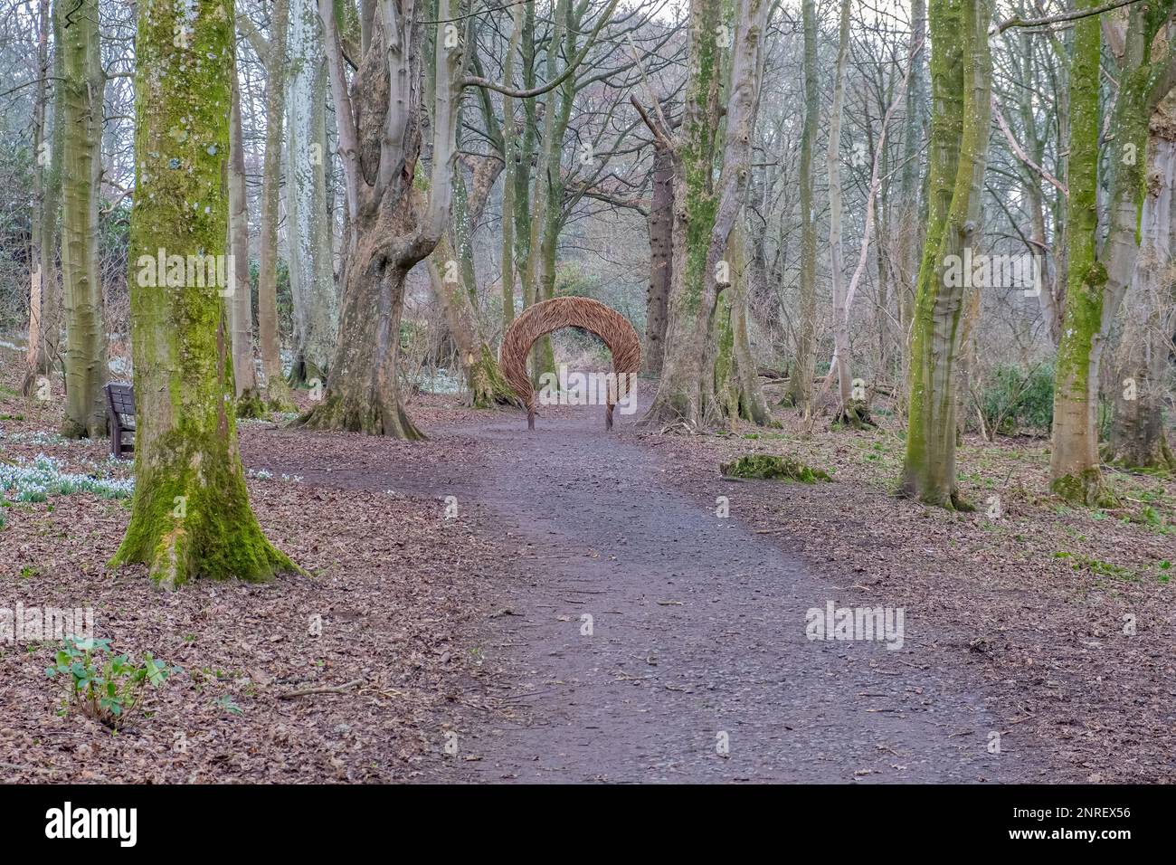 Troon, Scotland, UK- Fubruary 14, 2023: The fairy glen footpaths of ...