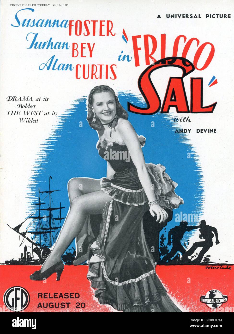 SUSANNA FOSTER TURHAN BEY and ALAN CURTIS in FRISCO SAL 1945 director ...