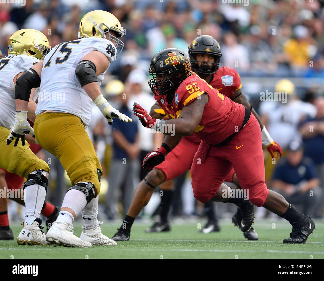 ORLANDO, FL - DECEMBER 28: Iowa State Cyclones defensive lineman Jamahl ...