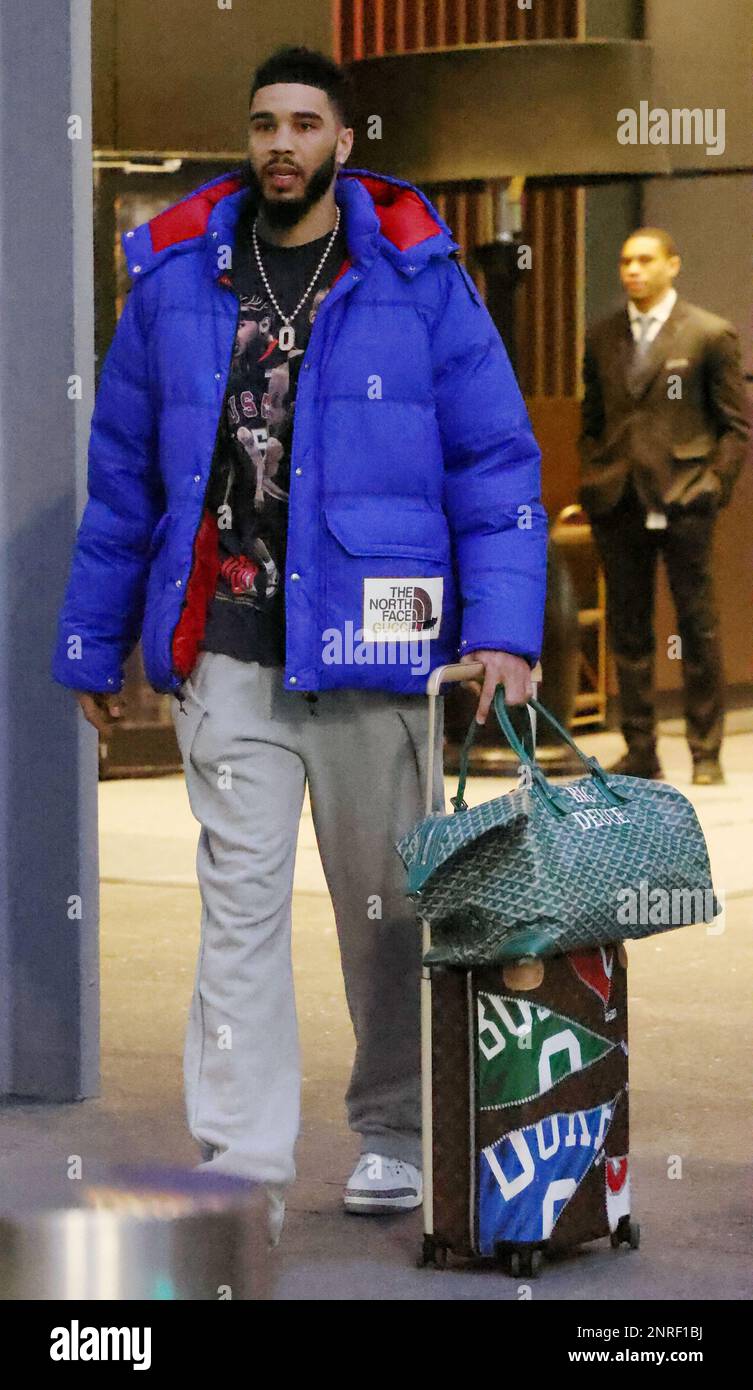 Boston Celtics Players leaving the Four Seasons Hotel en route to the ...