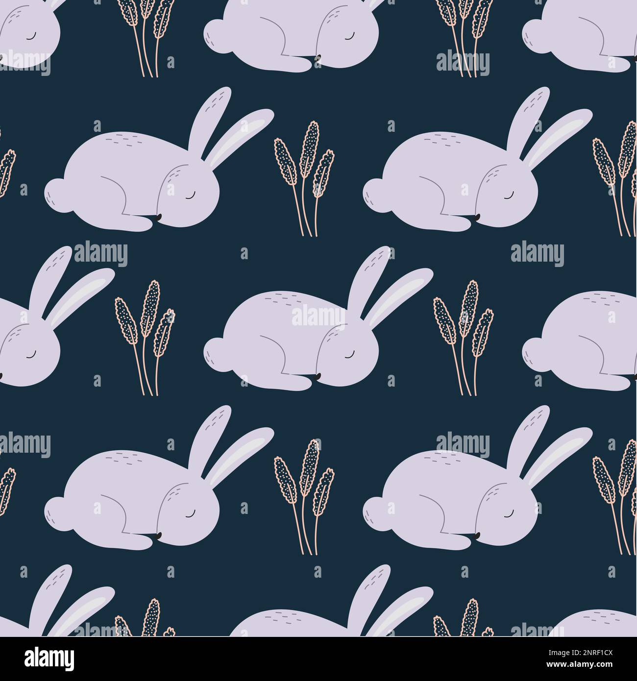 Cute sleeping rabbit illustrations hi-res stock photography and images - Alamy