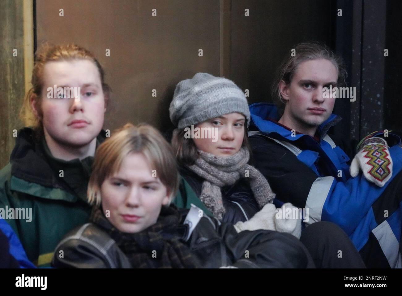 Oslo 20230227.Greta Thunberg has joined the campaigners from Nature and ...