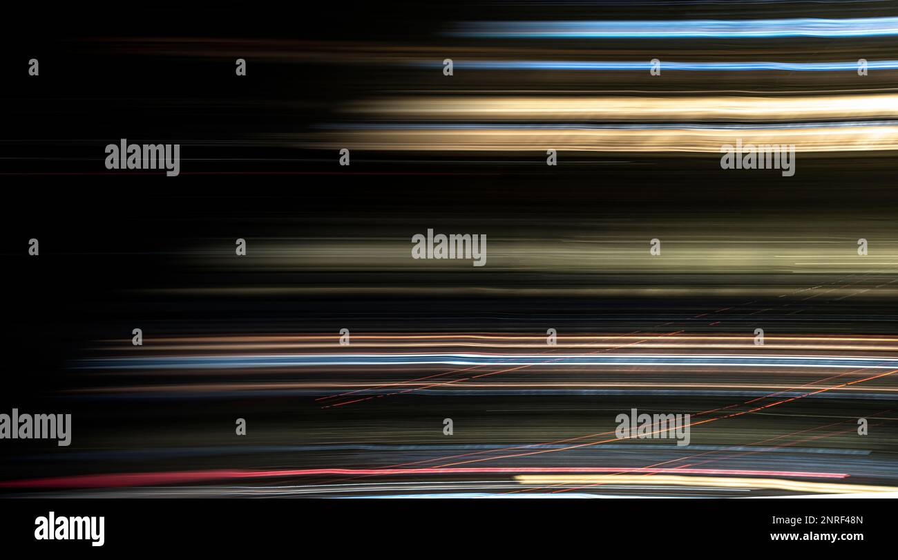 speed light line motion blur on dark background, data transfer ...