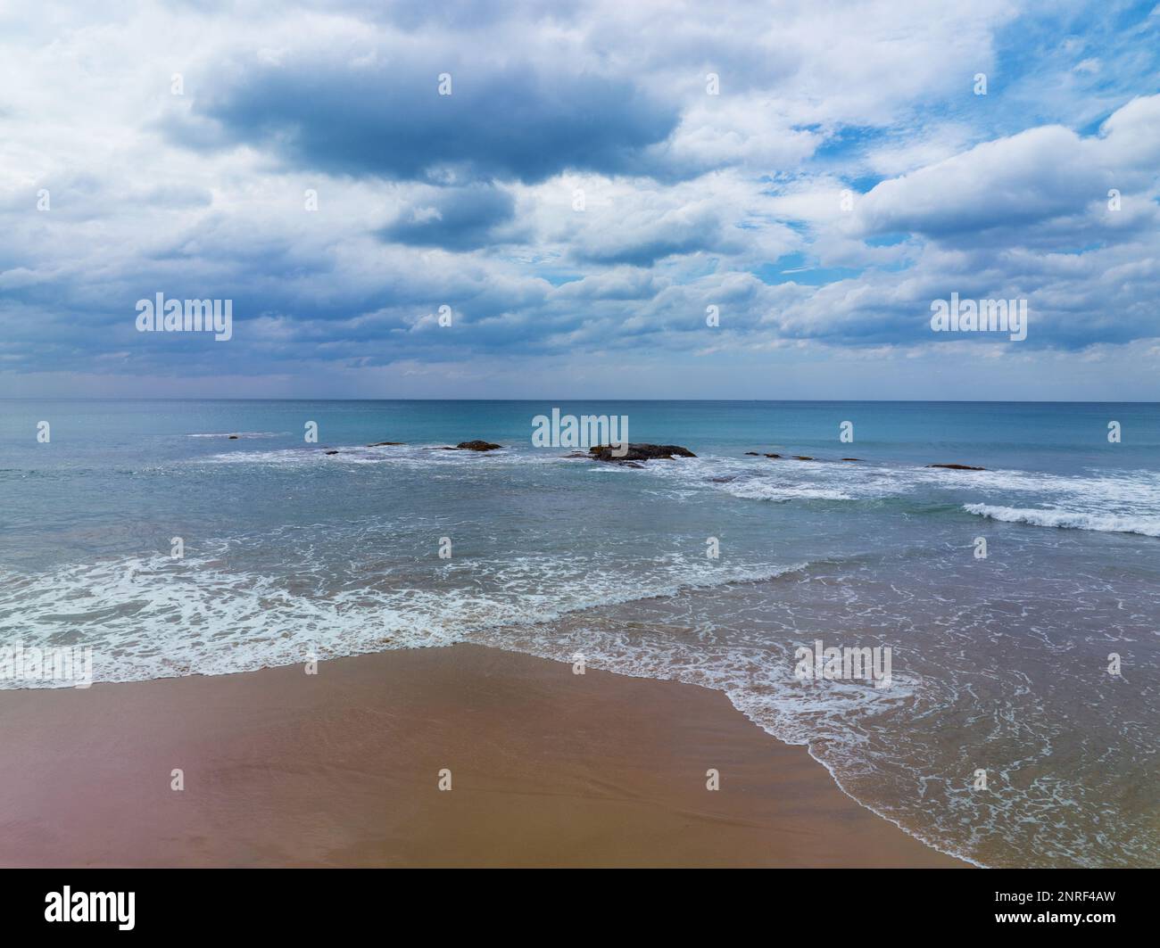 Sea surface aerial view,Bird eye view photo of blue waves and water ...