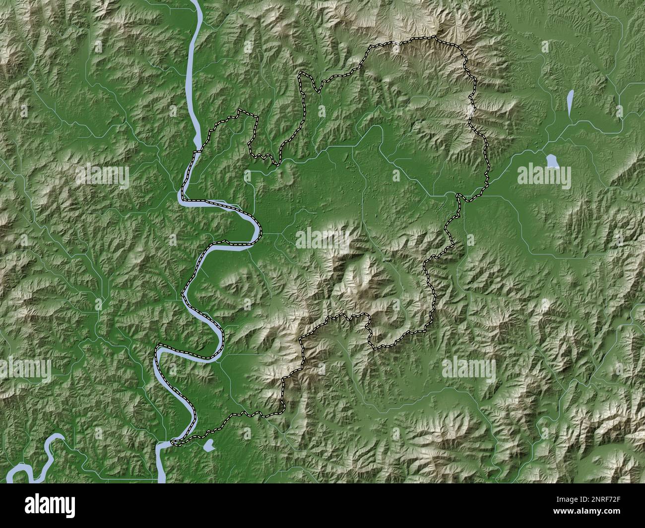 Daegu, metropolitan city of South Korea. Elevation map colored in wiki ...