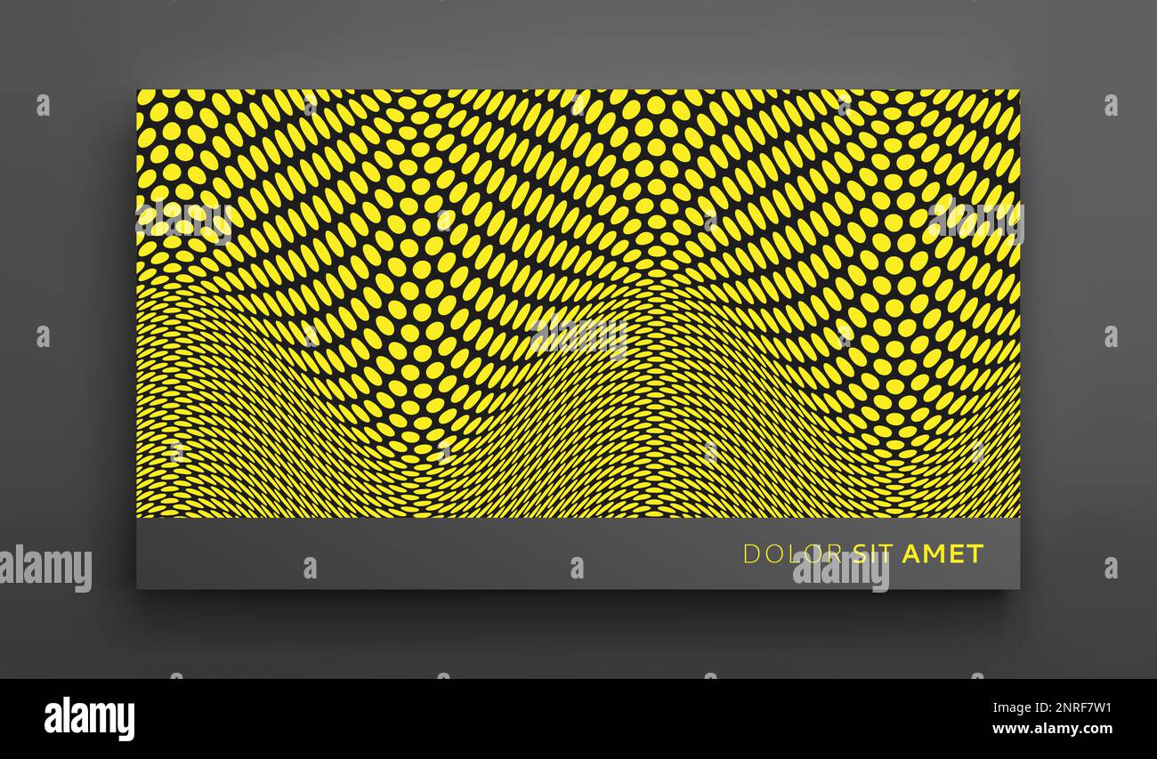 Wavy surface with optical illusion. Abstract polka dots pattern ...