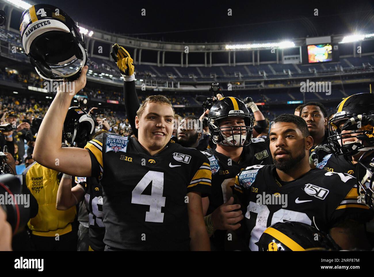 SAN DIEGO, CA - DECEMBER 27: Iowa Hawkeyes quarterback Nate Stanley (4 ...