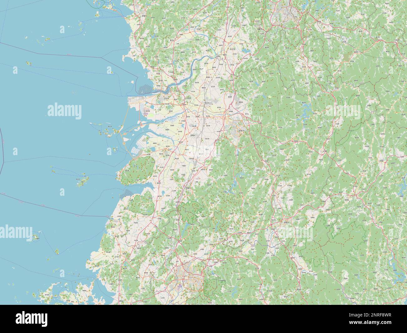 Jeollabuk do outline map hi-res stock photography and images - Alamy