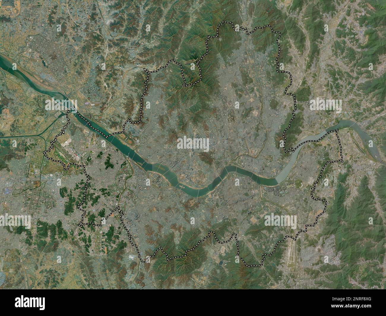 Seoul, capital metropolitan city of South Korea. High resolution ...