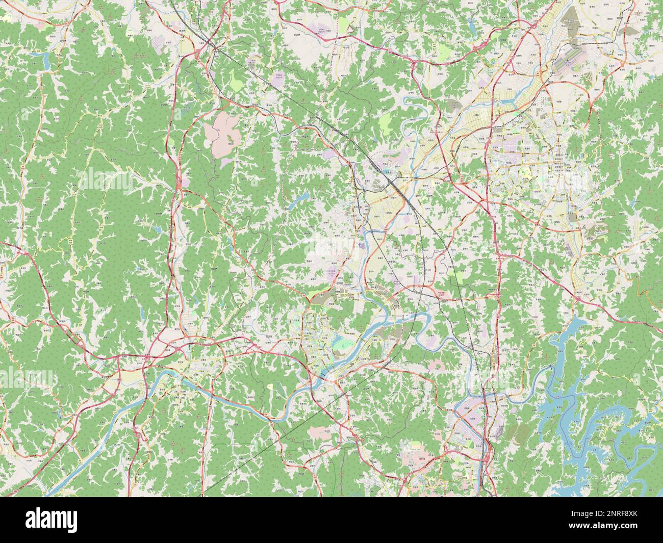 Sejong, metropolitan autonomous city of South Korea. Open Street Map ...