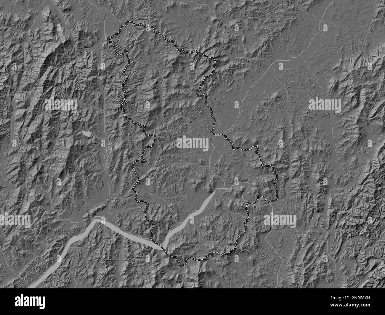 Sejong, metropolitan autonomous city of South Korea. Bilevel elevation ...