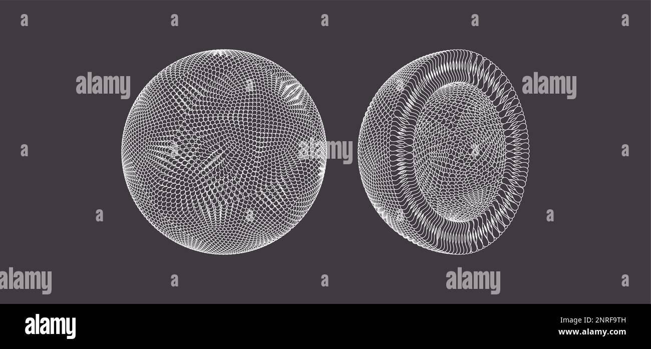 Sphere formed by many ellips. 3d vector illustration for science ...