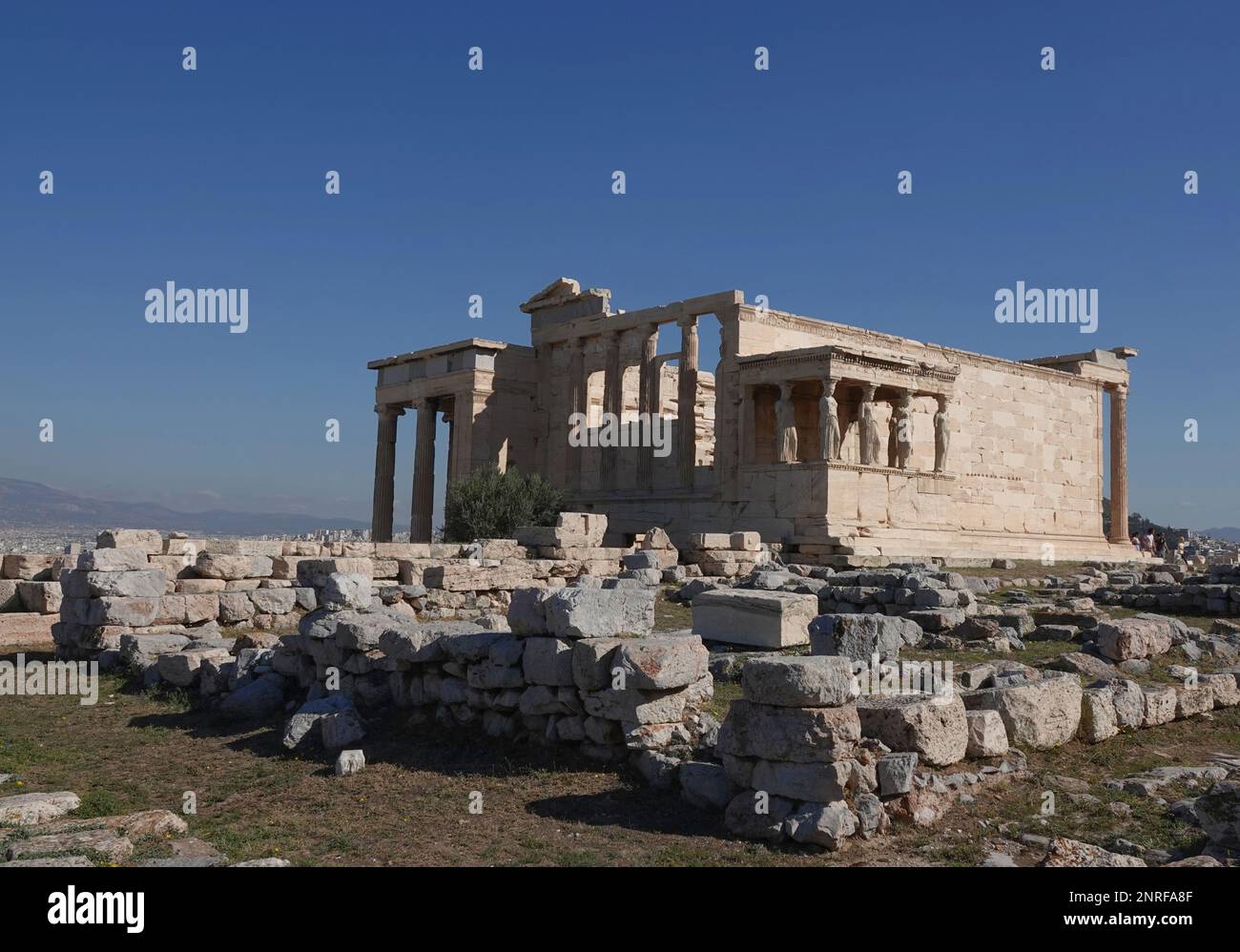 The Erechtheion or Temple of Athena Polias, an ancient Greek Ionic ...