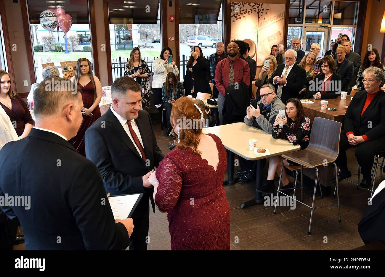 Jason Roy and Valerie Sneade say their vows in front of friends and ...